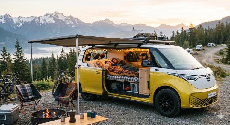 New US EV VW Bus 2027 VW ID.Buzz Back in 2027 with Mattress Trim ...